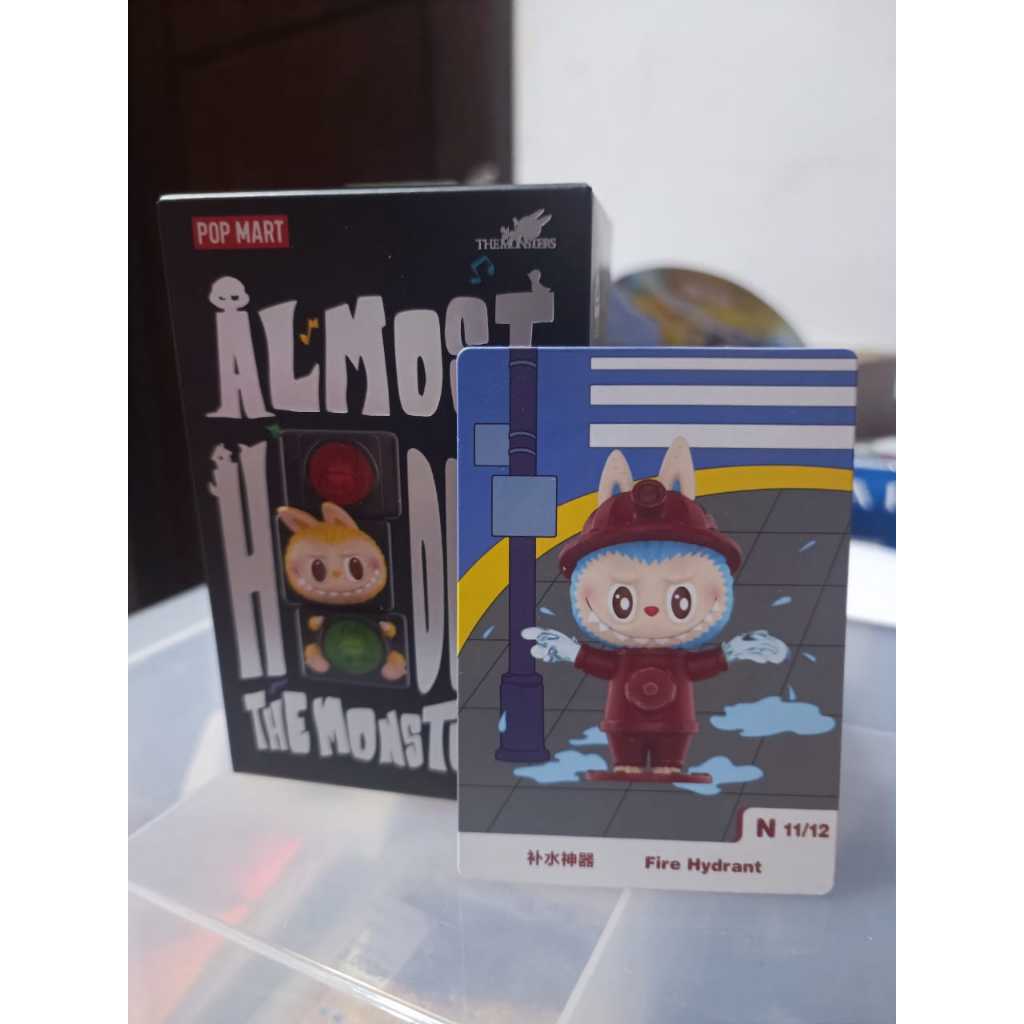 Pop Mart Almost Hidden The Monsters Labubu Fire Hydrant Action Figures ...
