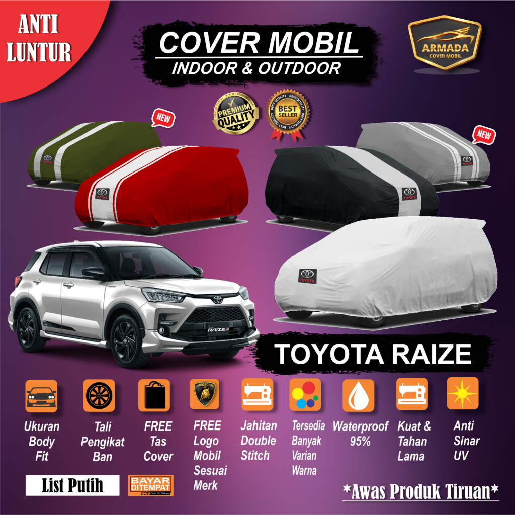 Toyota Raize Car Cover / Raize Outdoor Waterproof Car Coat Protective ...