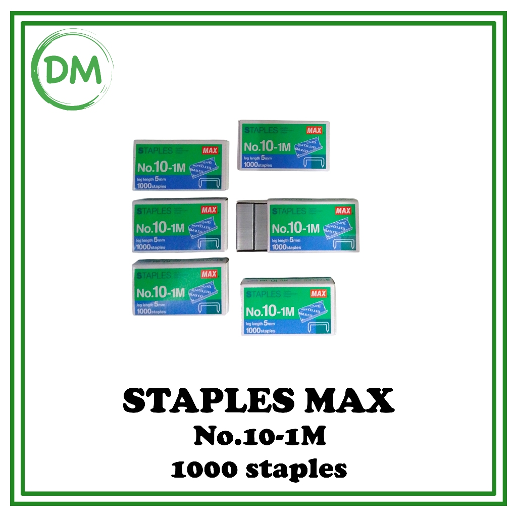 Max STAPLES NO. 10 - 1M STAPLER FILLING | Shopee Philippines