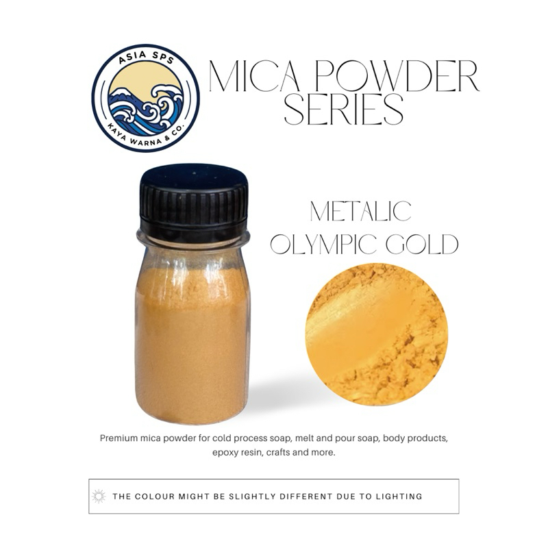 Olympic GOLD METALLIC Pigment Mica Powder Slime Screen Printing Resin ...