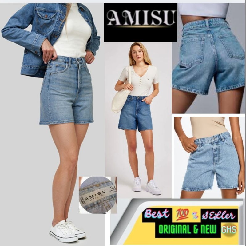 Original BRANDED AMISU JEANS SHORT DENIM SHORTS | Shopee Philippines