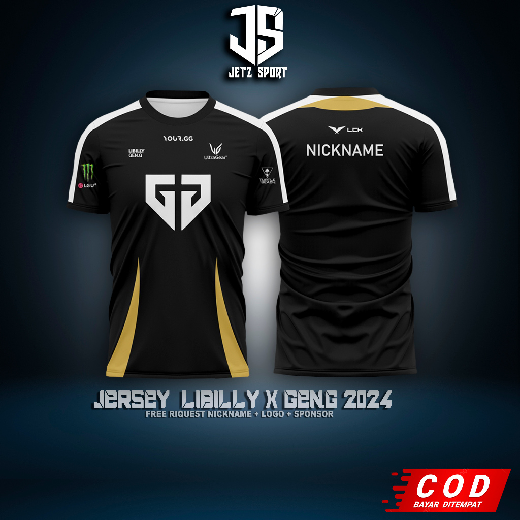 Jersey Gen.G X LIBILLY 2024 NEW (free custom nickname) | Shopee Philippines
