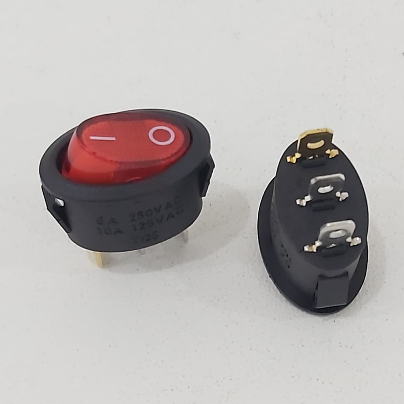 Oval ON OFF SWITCH 3 FEET ROCKER SWITCH OVAL ON OFF 3 PIN | Shopee ...