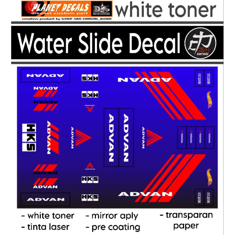 Advan universal Hot Wheels Decal (white toner) | Shopee Philippines