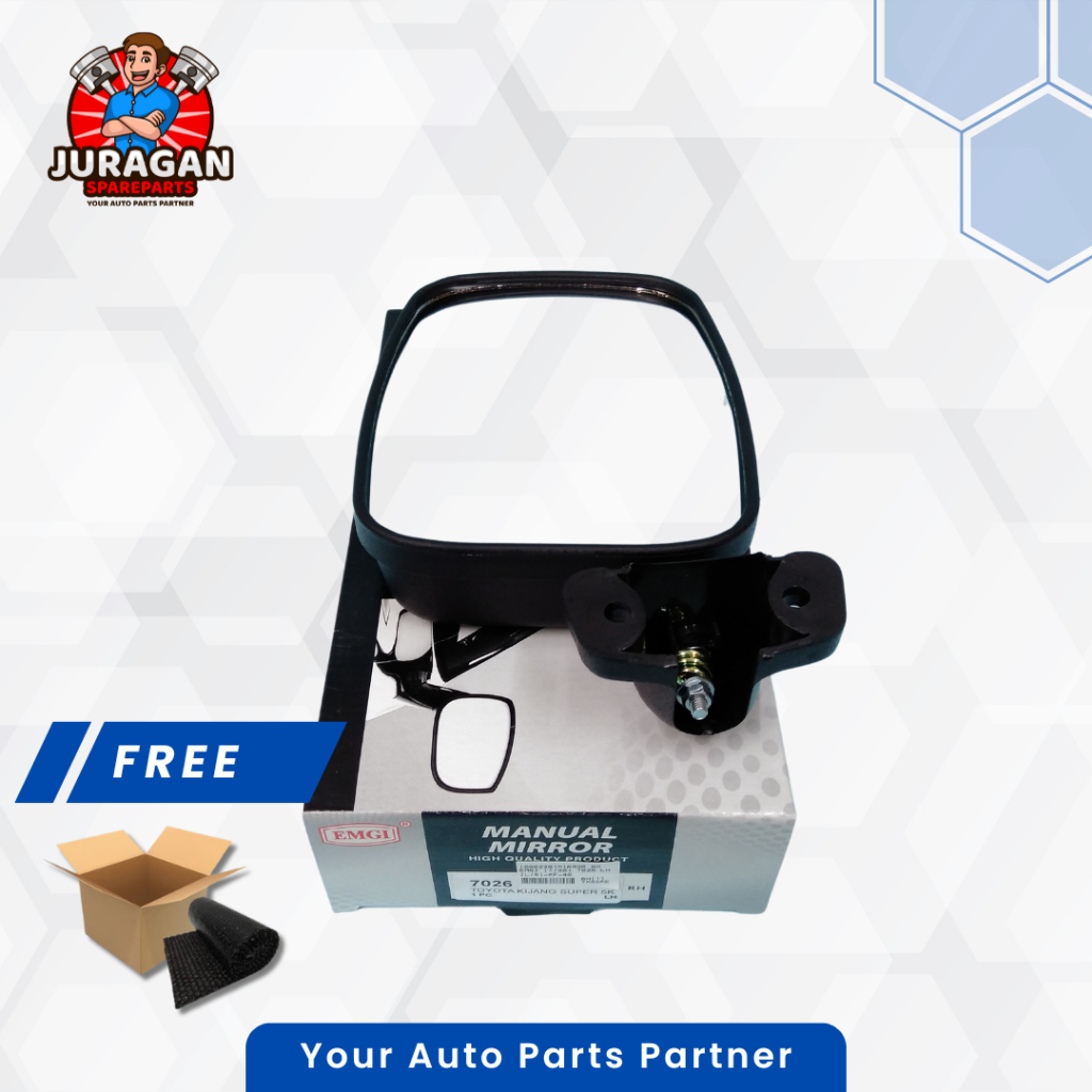 Toyota Kijang Super Rear View Mirror - Left - Brand Emgi 7026 | Shopee ...