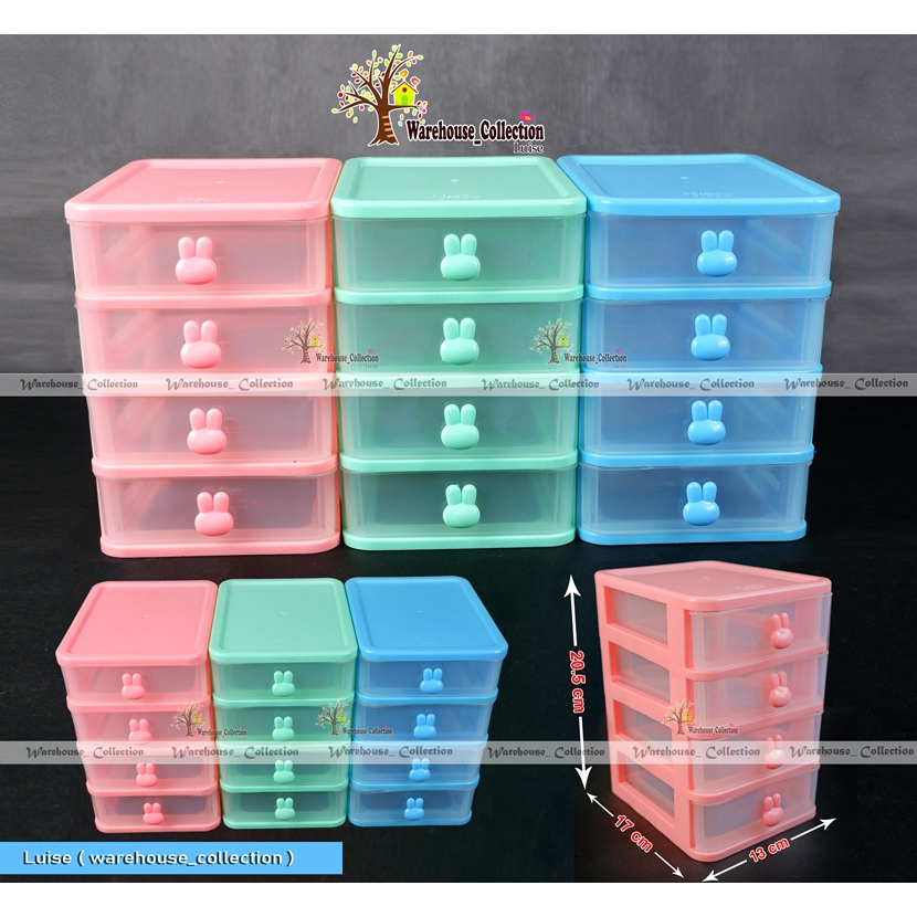 Rabbit mini Container Drawers Stack 3 and Stack 4 || Cosmetic mini ...