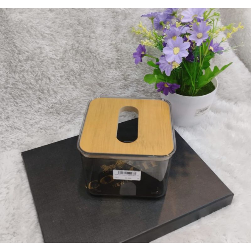 KAYU Wooden LID ACRYLIC TISSUE PLACE (S) | Shopee Philippines