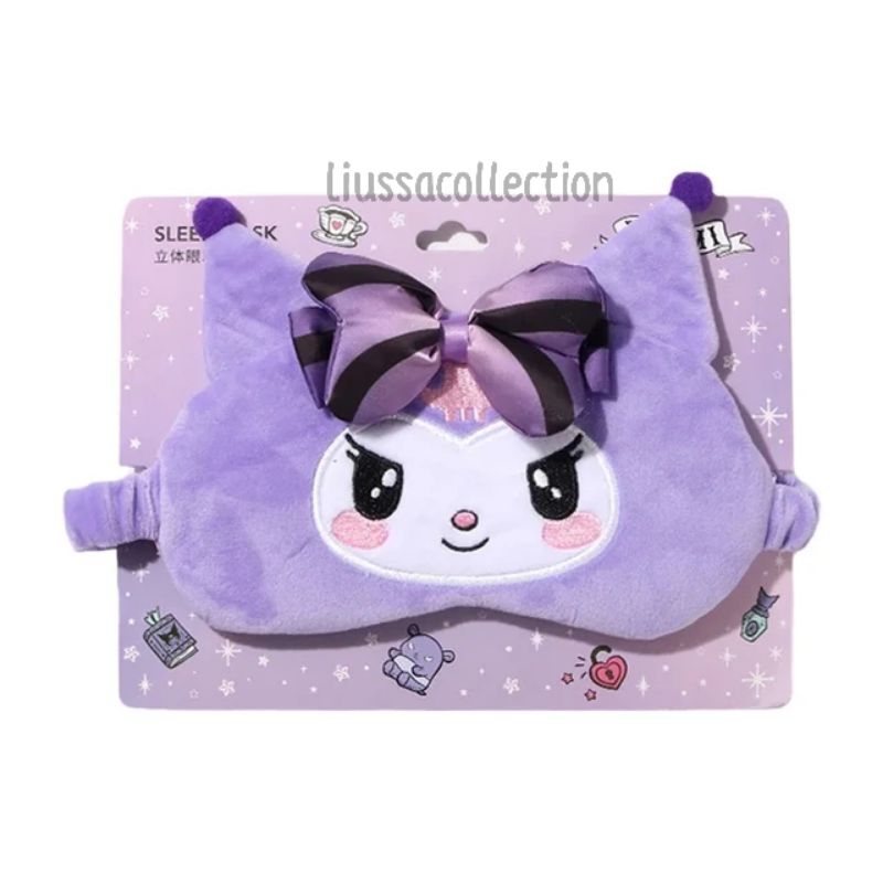 MATA Miniso Eye Cover Mask - Sanrio Collection Plush Sleep Mask ...