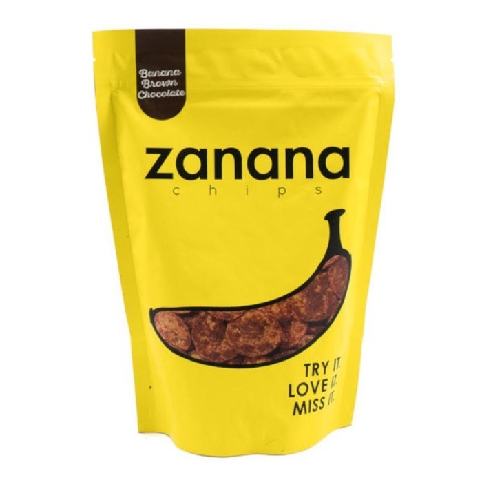 Zanana Brown Chocolate Flavor Banana Chips 80 Gr | Shopee Philippines