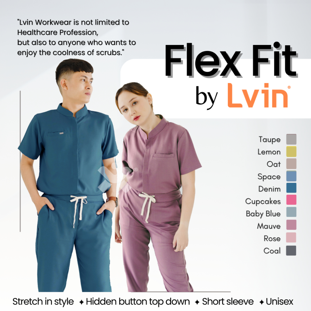 [ Lvin ] Flex Fit - SCRUB MEDICAL SCRUB SUIT DOCTOR'S SCRUB FOR MAN ...