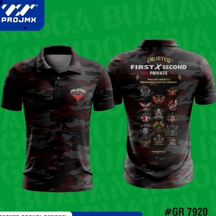 Projmx - ENLISTED MILITARY JERSEY T-SHIRT (CAN CUSTOM DESIGN) | Shopee ...