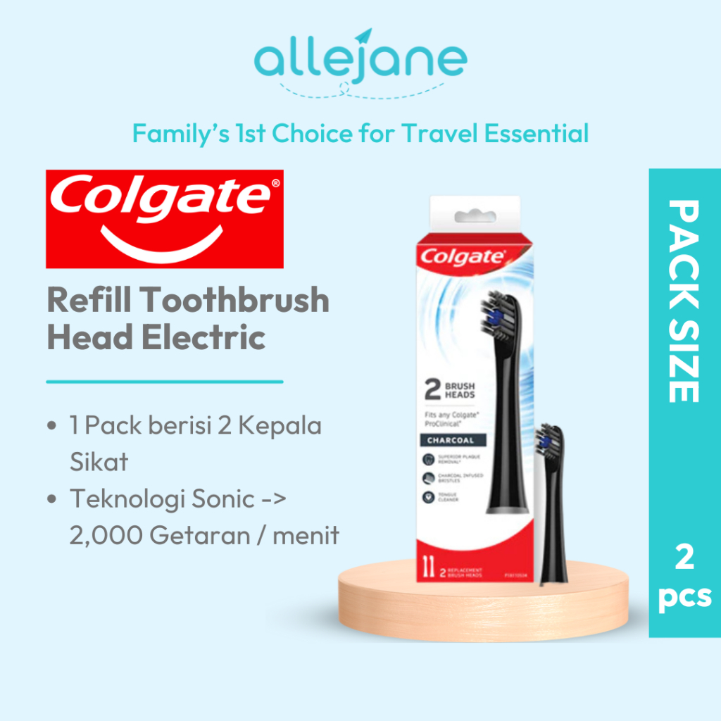 Colgate Refill Electric Toothbrush Head ProClinical Charcoal 150 2 pcs ...