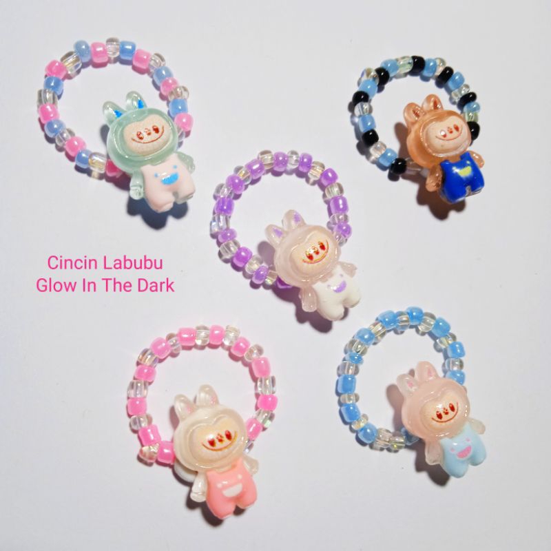 Labubu LED Light Up Ring / Labubu GID Glow In The Dark Ring / Labubu ...
