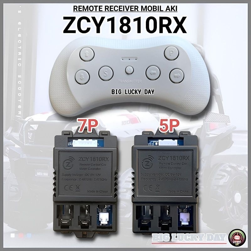 MESIN PUTIH RX Remote RECEIVER AKI ZCY1810RX / JR1810RX TYPE 2 5PIN 7PIN DC 6V-12V RECIVER ...