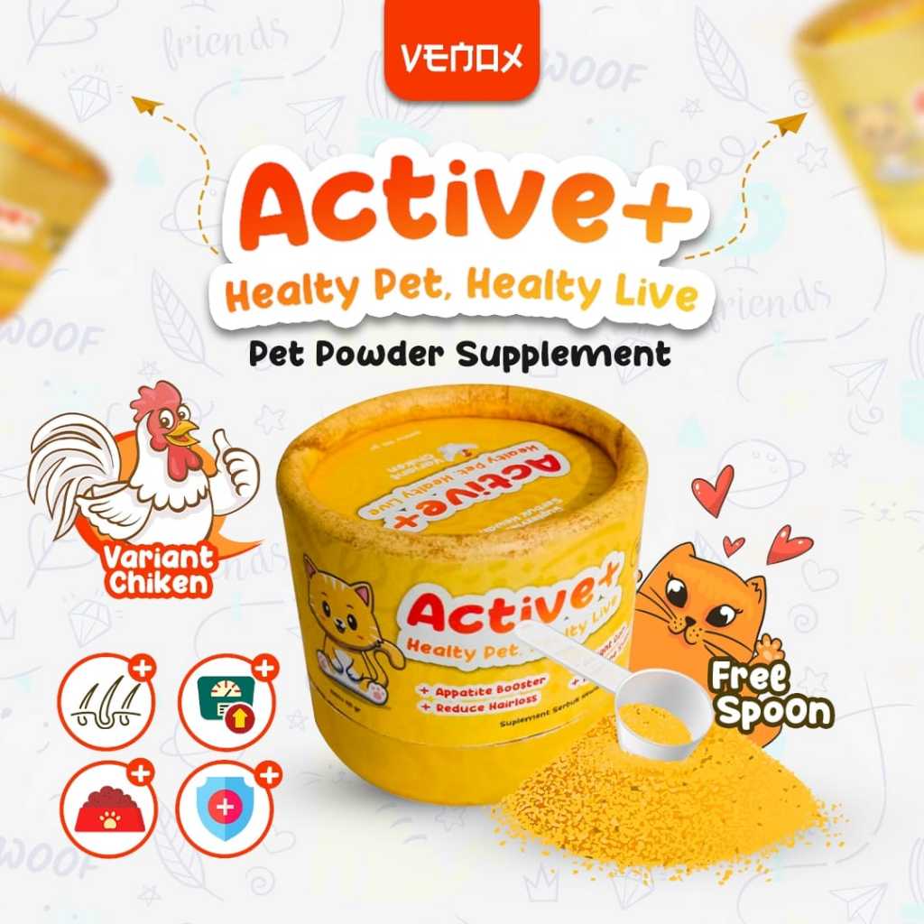 Active PLUS - Venox Premium Vitamin Powder for Animals and Cats to ...