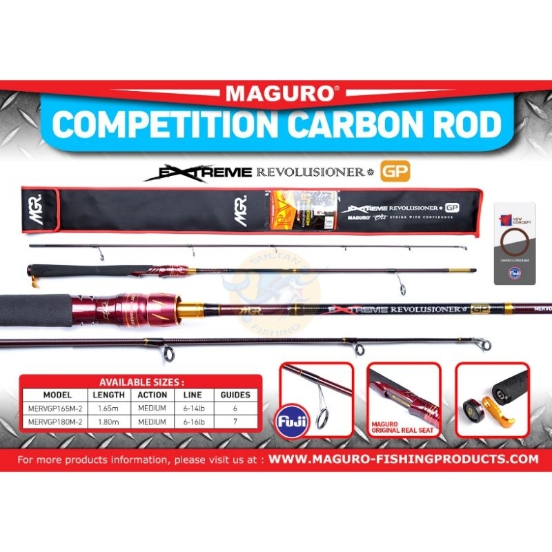 Maguro EXTREME REVOLUTIONER GP 165M 180M Galatama Series fishing rod ...