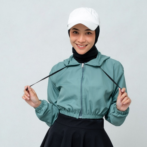 Gracioustyle - Men's/Women's Plain Crop Parachute Sports Jacket Sauna ...