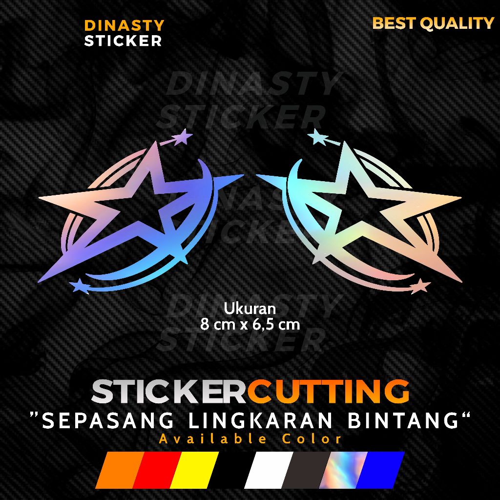 Sticker CUTTING STICKERS PAIR OF RIGHT LEFT STAR CIRCLE | Shopee ...