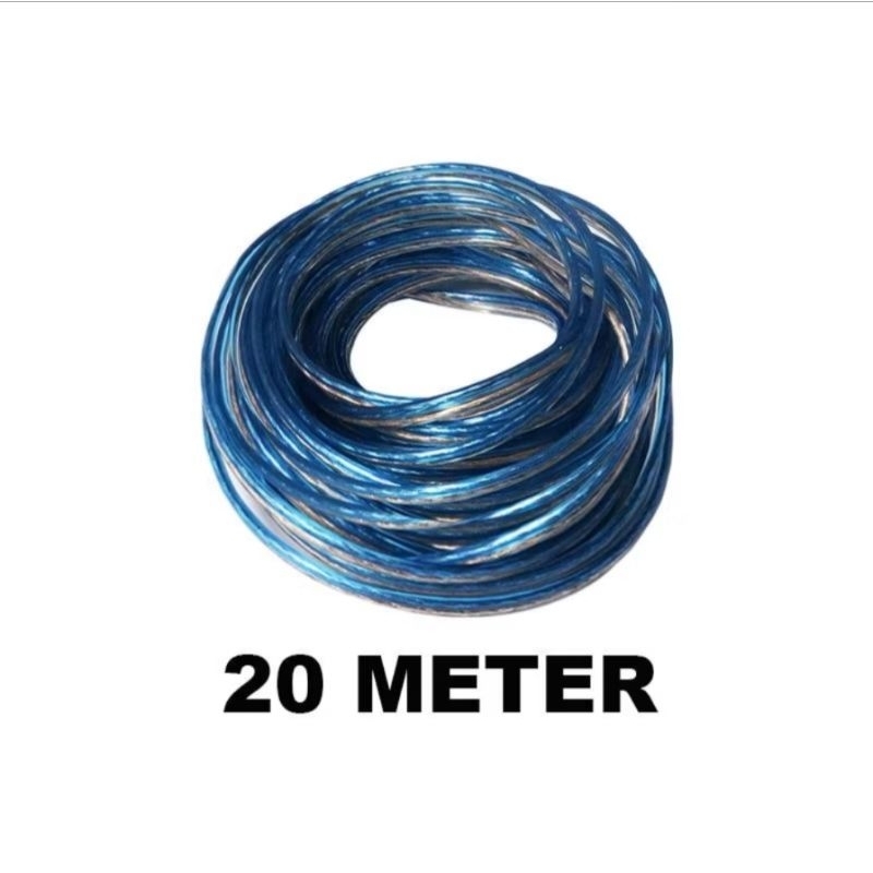 20 meters TRANSPARENT CABLE 2 x 30 AUDIO CABLE FIBER CABLE ELECTRICAL ...