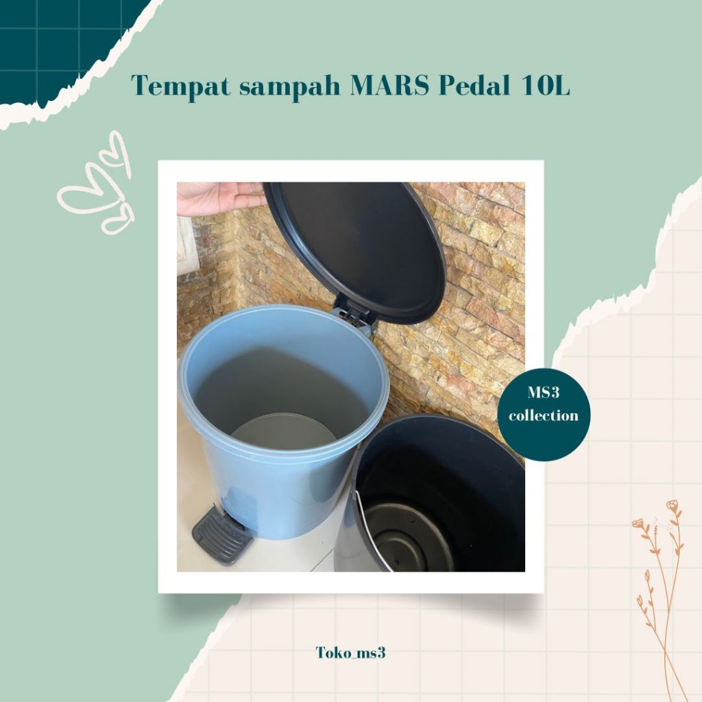 Mars Pedal 10 Liter Trash Can | Shopee Philippines