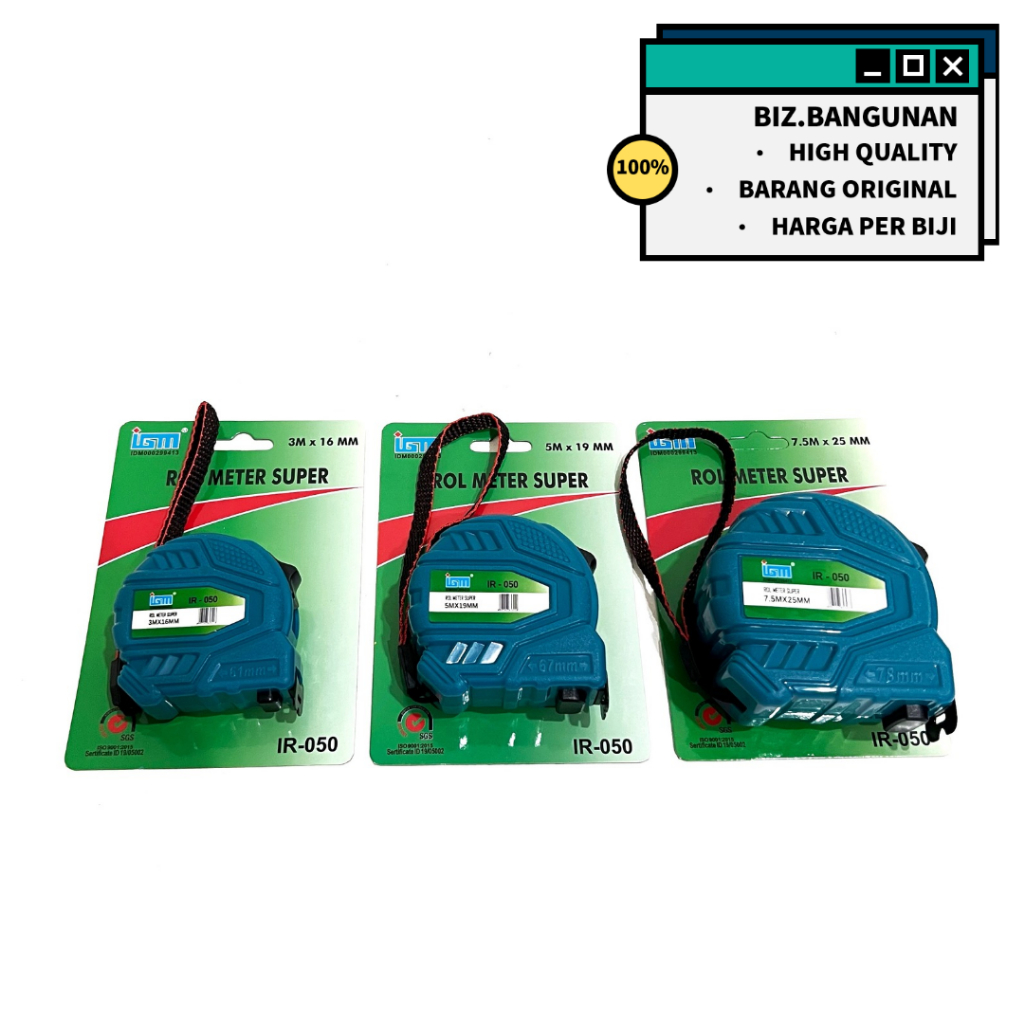 Super ABS IGM METER 3M 5M 7.5M IR-050 - ANTI-SHARP CARRIER METER ROL ...