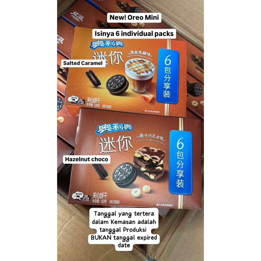 Oreo MINI BISCUIT SALTED CARAMEL HAZELNUT CHOCO 120 gr | Shopee Philippines