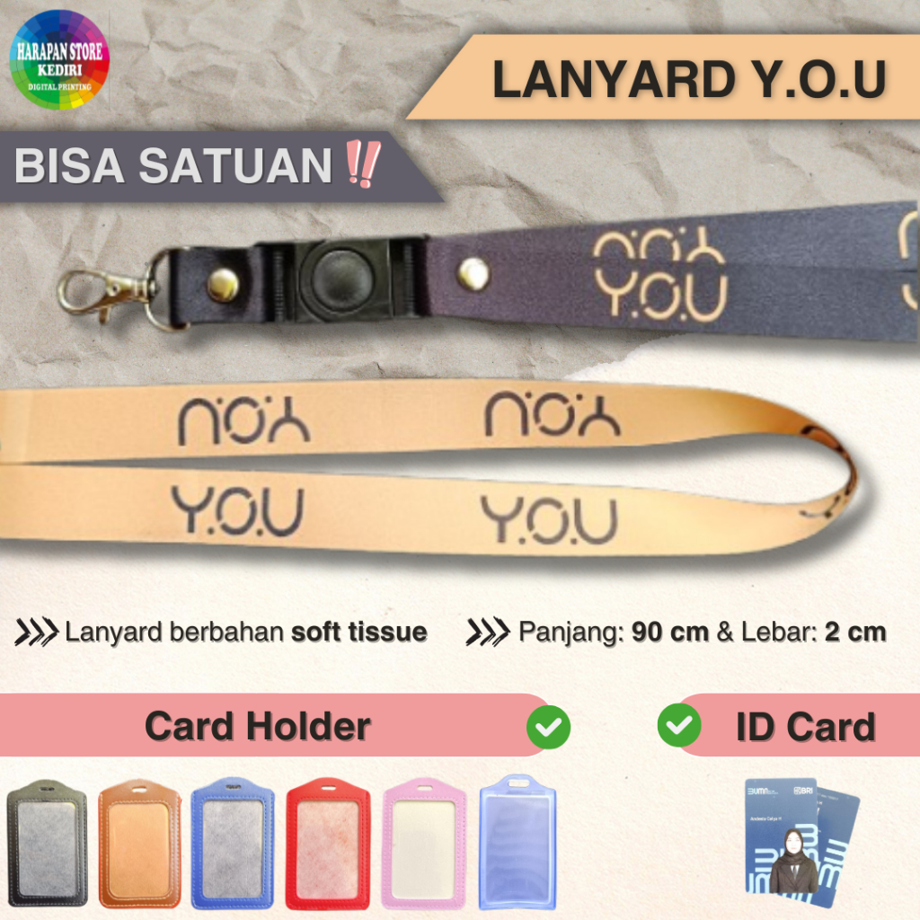 Y.O.U You ID CARD LANYARD CAN BE IN ONE / CARD HOLDER / CUSTOM ID CARD ...