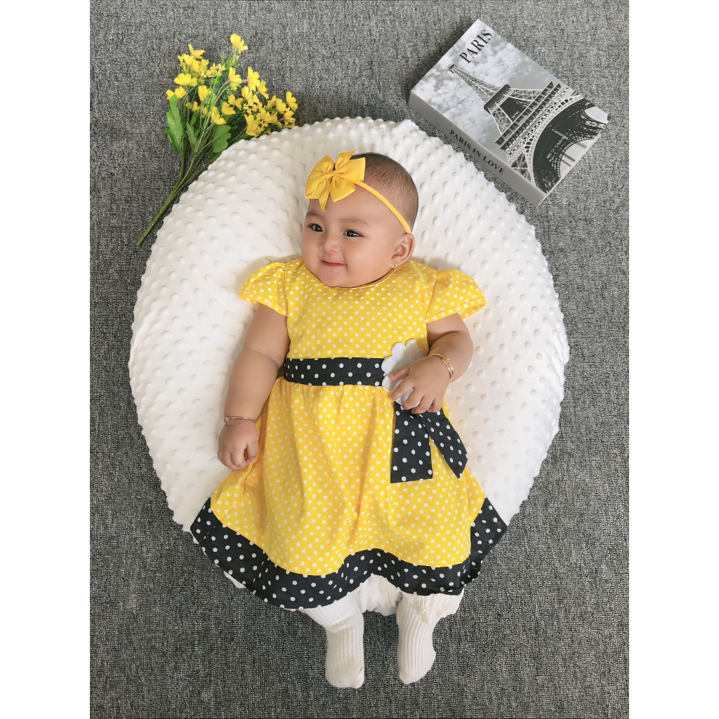 Wingki | Dress for girls 1 year - 3 yearsolk Pa Yellow Flower ...