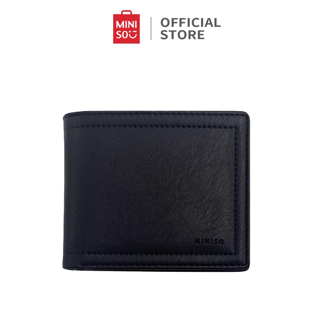 Miniso Men's Wallet Men's Wallet Horizonta PU Leather 8 Card Slots and ...