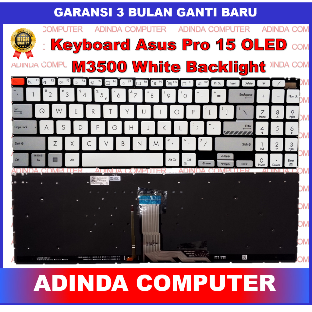 Keyboard Asus Vivobook Pro 15 OLED M3500 X3500 X3500P X3500PA X3500PC ...