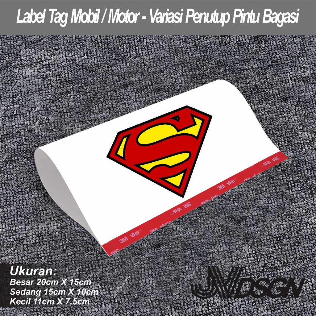 Superman logo Car Brand - Car Tag Label - Trunk Door Cover Variations ...