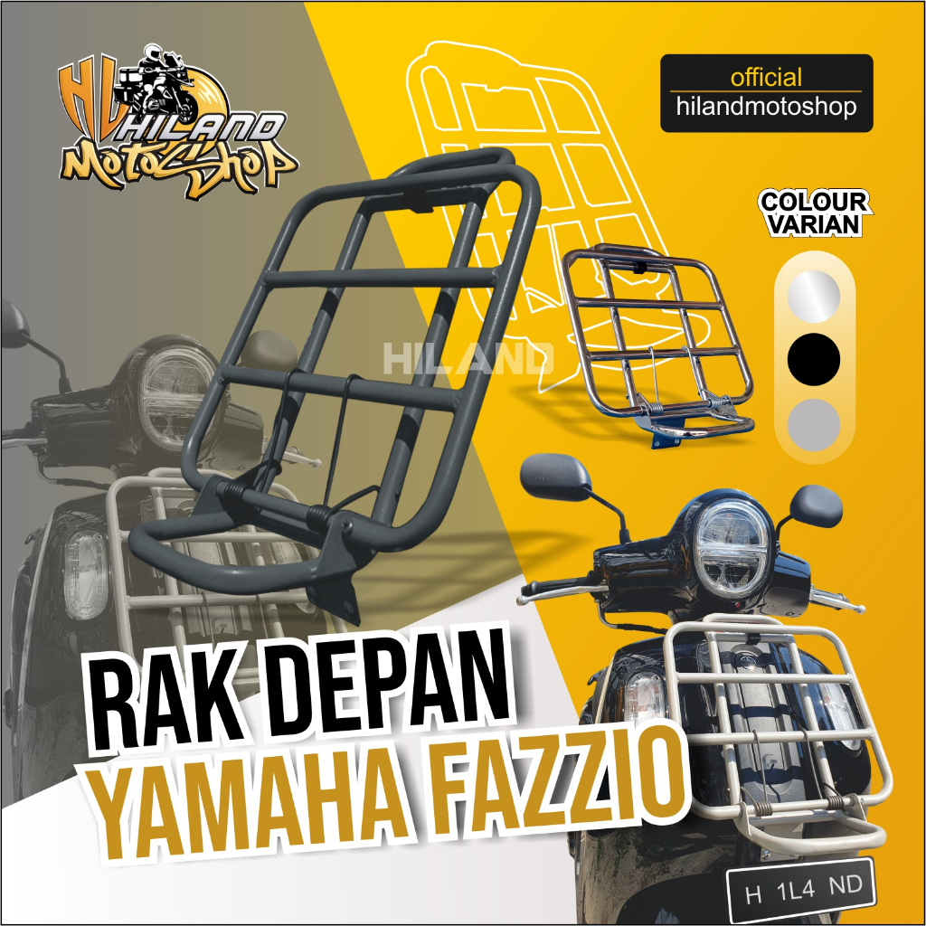 Fazzio Front Rack Fazzio Front Rack silver black Chrome | Shopee ...