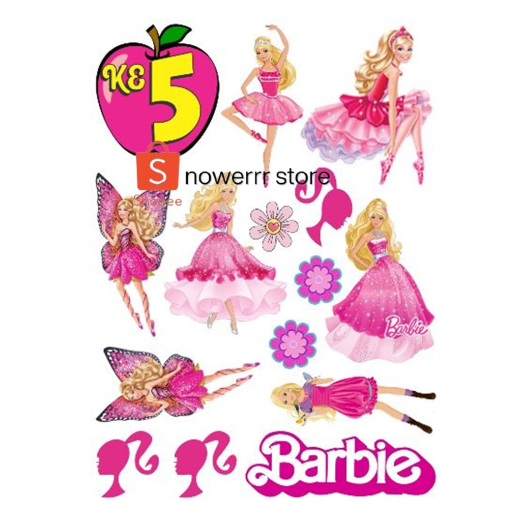 Barbie Topper/ Custom Name BARBIE Cake Topper | Shopee Philippines