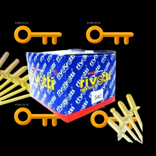 540 Rivetti Rivet Nails Size 4mm x 11mm contains 1000 pcs | Shopee ...