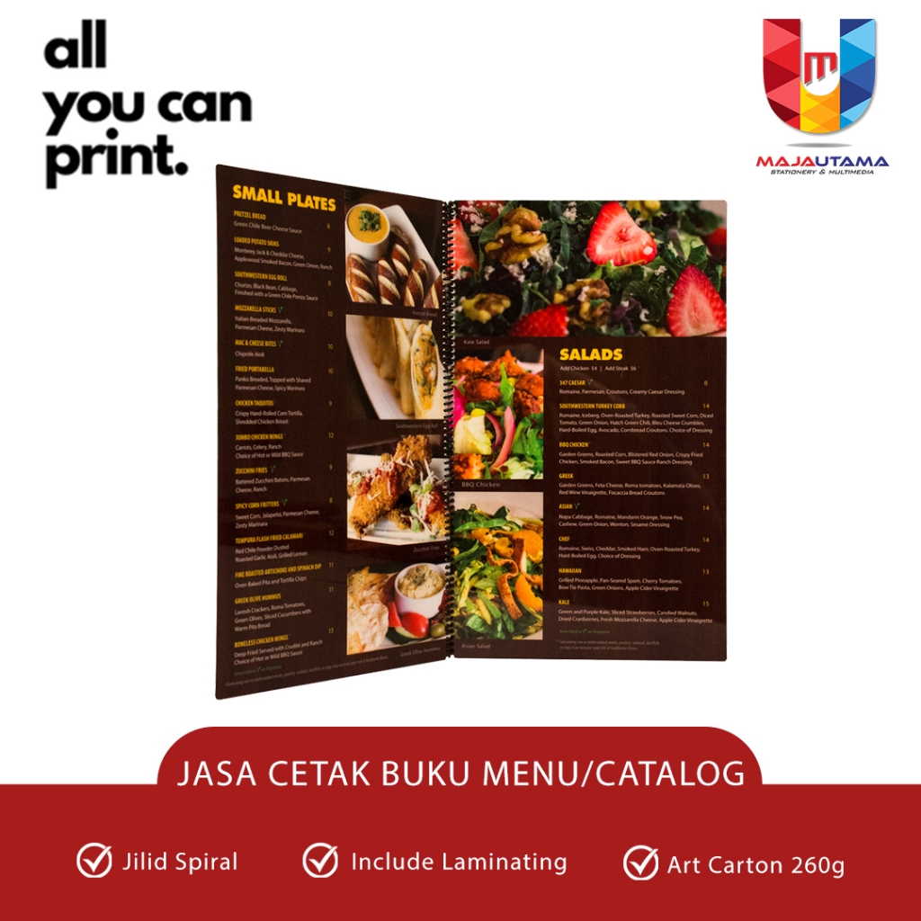 MENU PRINTING SERVICES | Menu BOOKS | Catalog | Food Menus, Drink Menus ...