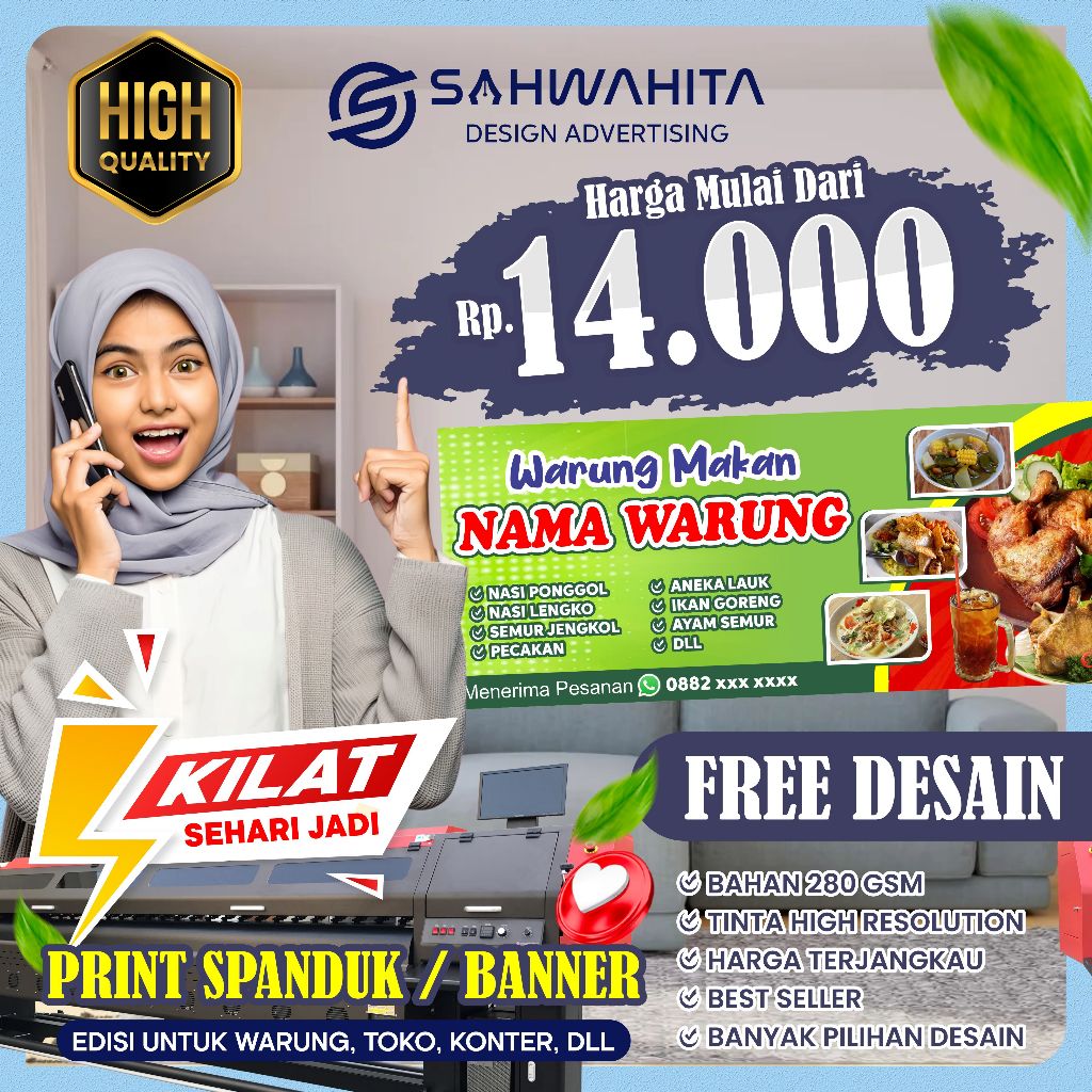 Print Custom banners for shop stalls, counters, free designs, fast ...