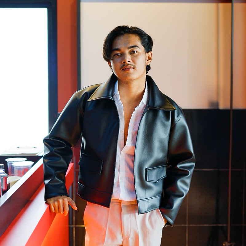 BOZRVK - Unisex Black Boxy Crop Leather Jacket | Shopee Philippines