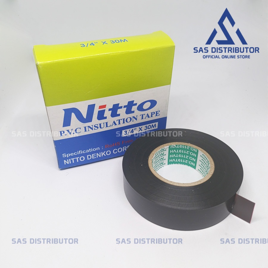 Nitto Original Electrical Insulation 3/s 4" x 30 Meters Black ...