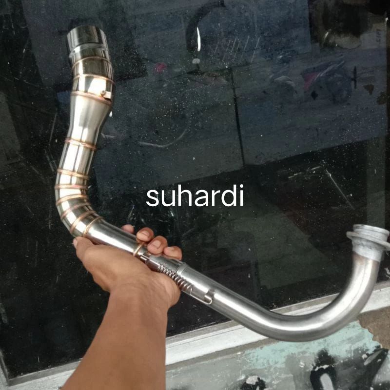 Open pipe 51mm Stainless Steel Big elbow Nmax v1 old Mio i125 Mio ...