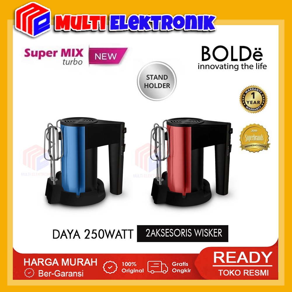 BOLDE Hand Mixer SuperMix Turbo 5 Speed Body Stainless Steel | Shopee ...