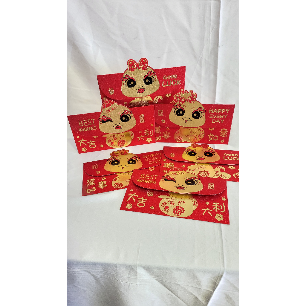 MERAH Thick ANGPAU YEAR 2025 HONG BAO RED CONTENTS (6pcs) | Shopee ...