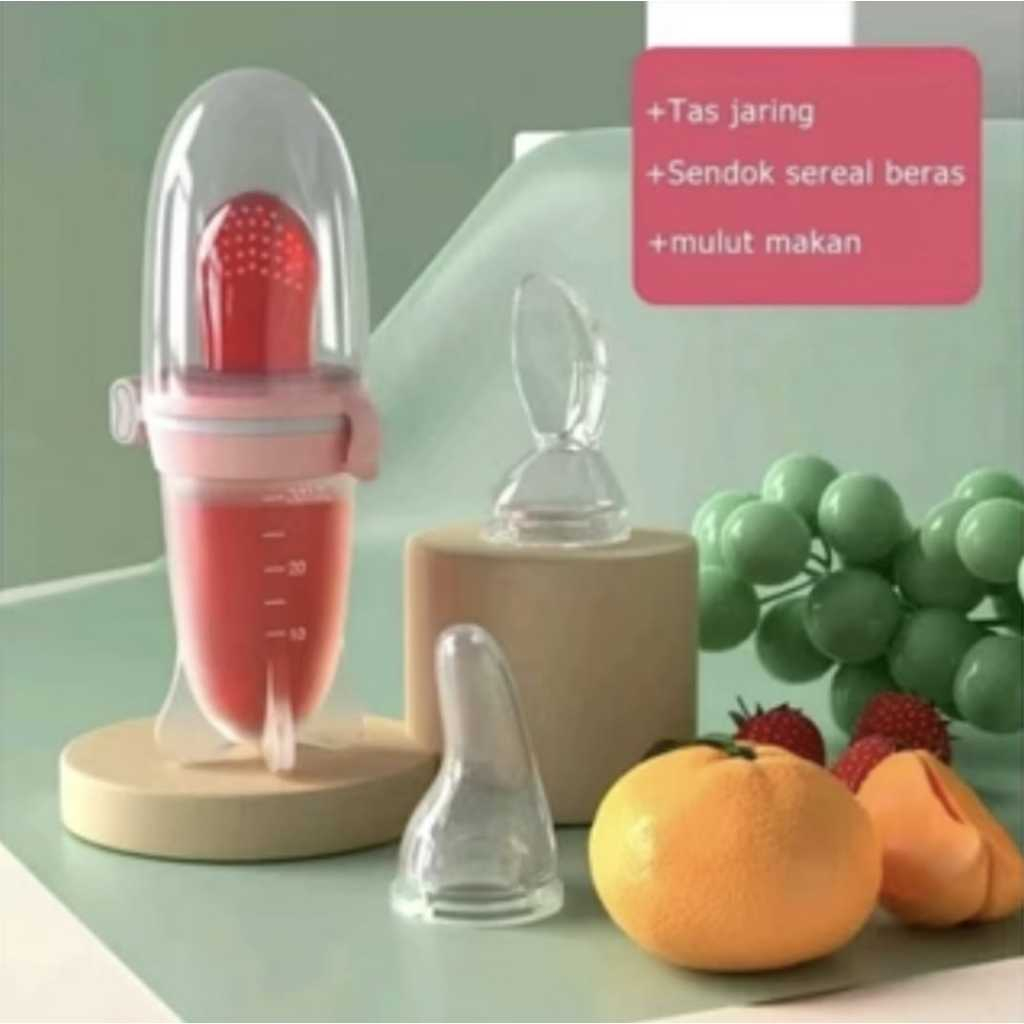 Silicone Baby Feeder Spoon 3in1 - Baby Fruit Feeding Spoon Pacifier ...