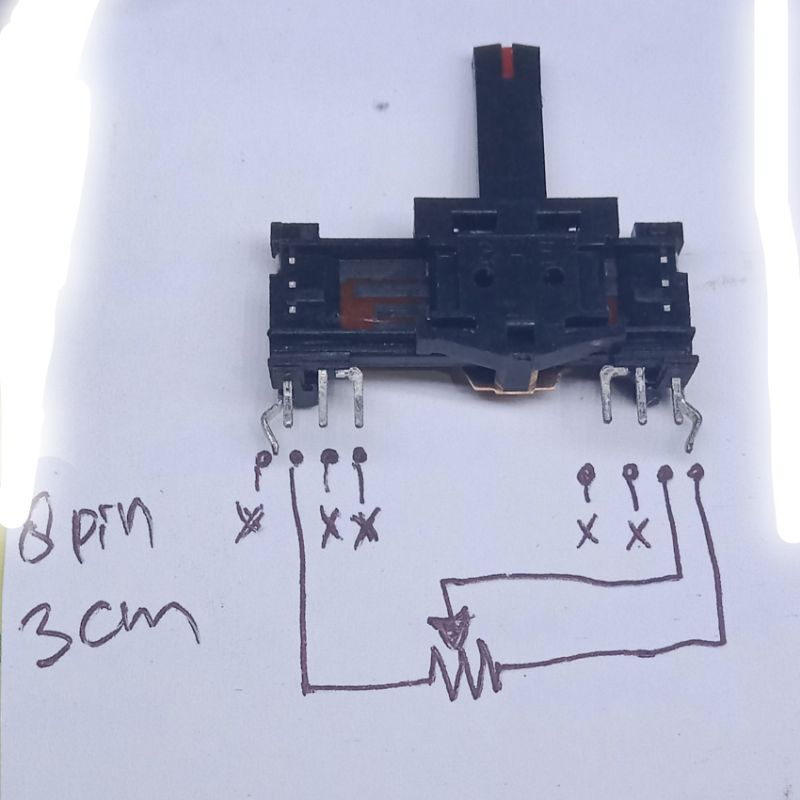 Sliding potentiometer mono 3cm 10k 8pin GAE 10kb potentio meter b10k ...