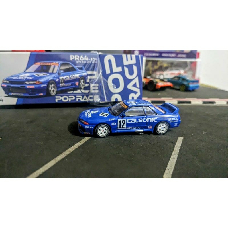 Diecast PopRace Pop Race Nissan Skyline GTR R32 JTC 1990 Calsonic ...