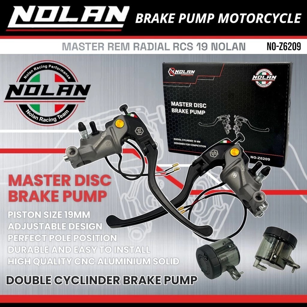 Brake Master RCS19 Radial NOLAN Set 2 Tubes Left Right Smoke Plus ...