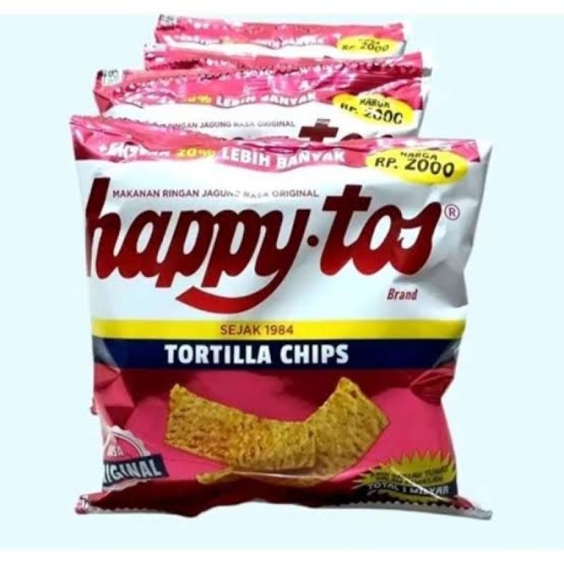 MERAH Happy TOS TORTILLA CHIPS RED NET 10 PCS X 25 GR | Shopee Philippines