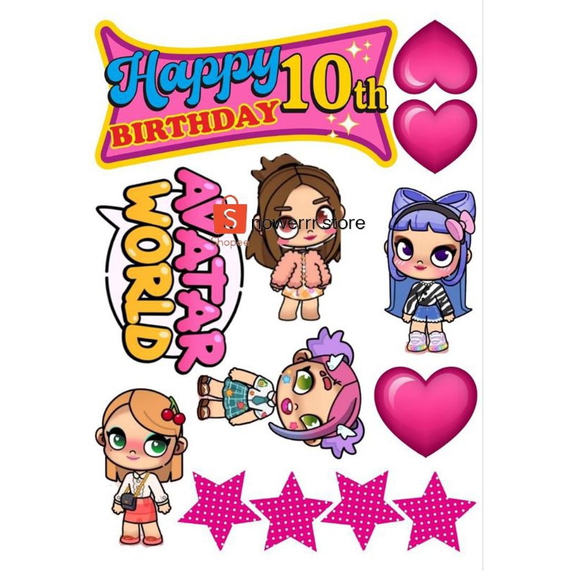 Avatar World/ Avatar World Cake Topper Custom Name/ Avatar World ...