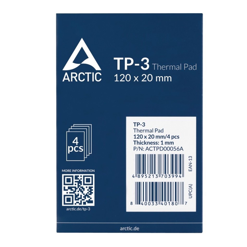 Arctic TP-3 1.0mm 120x20mm Premium performance thermal pad | Shopee ...