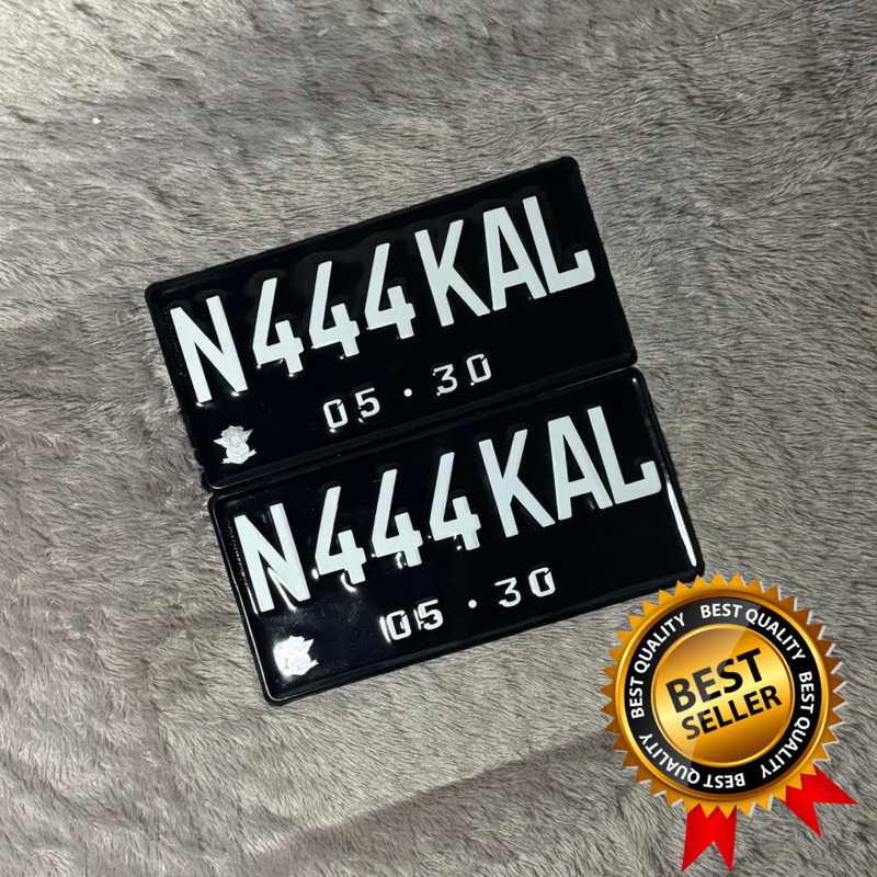 PUTIH HITAM Custom JDM Japan Car Plates Black and White Pair | Shopee ...