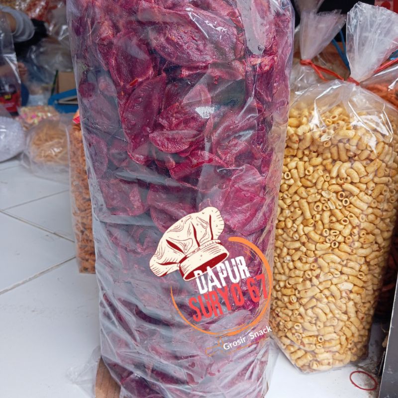 UNGU Purple sweet potato chips 1 KG purple cassava original sweet ...